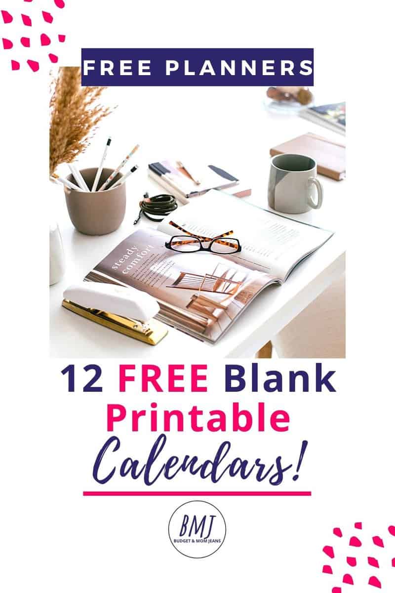 FREE Printable Monthly Planner - For The Year 2021, 2022