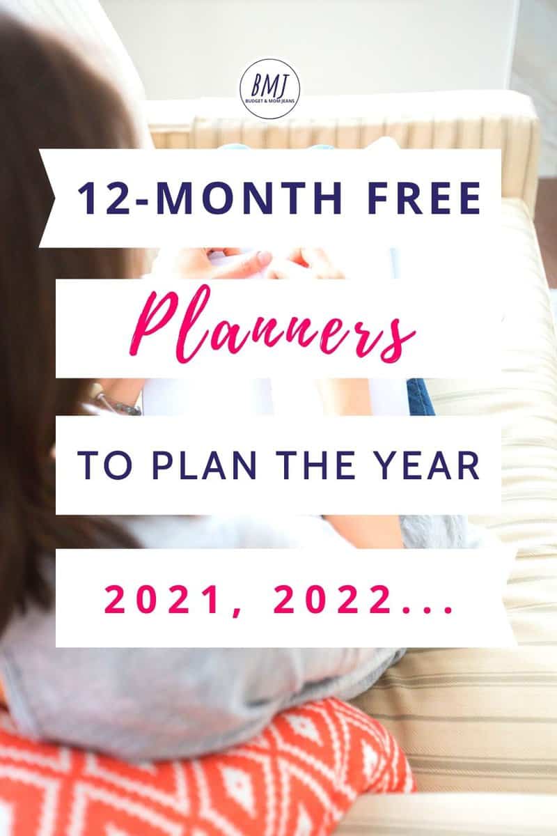 FREE Printable Monthly Planner - For The Year 2021, 2022