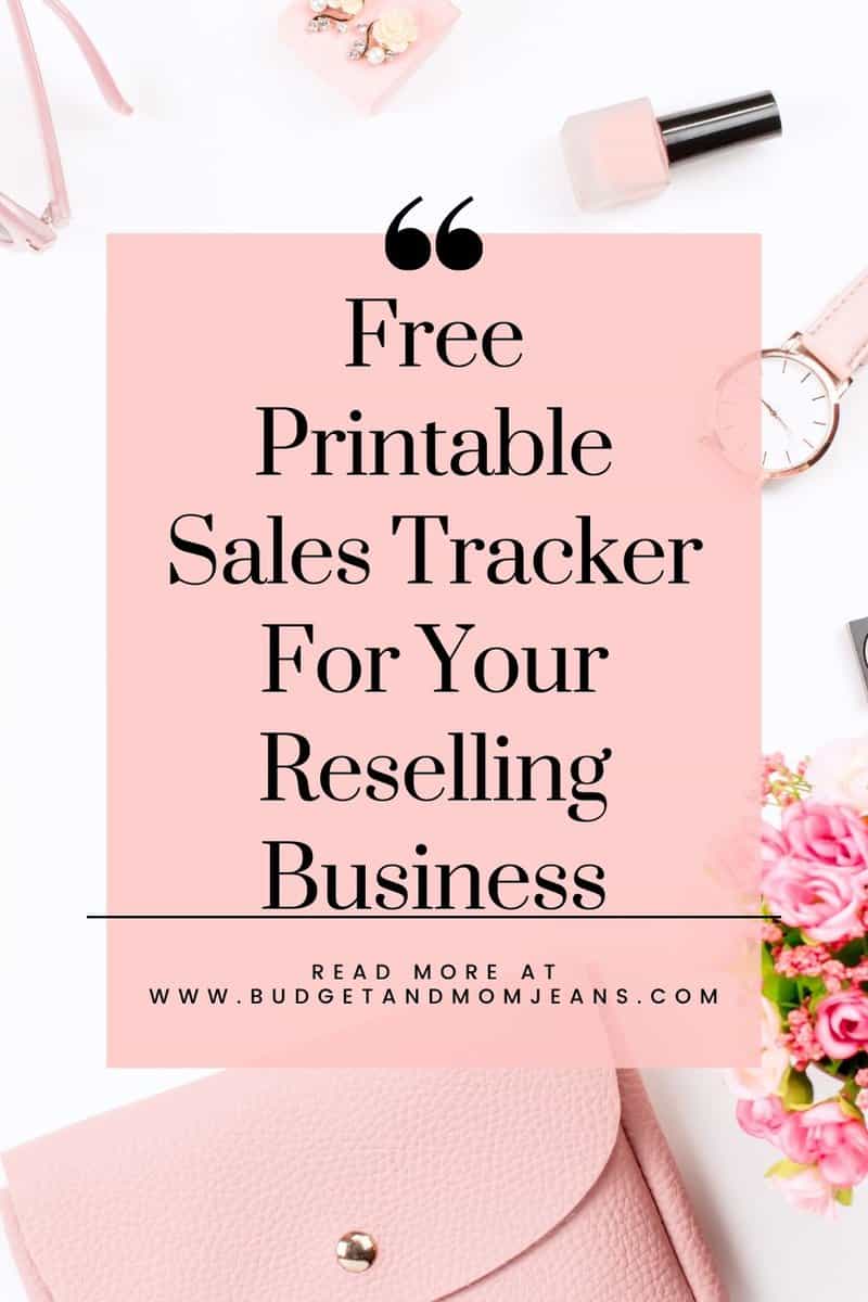 Free Printable Sales Tracker For Your Reselling Business